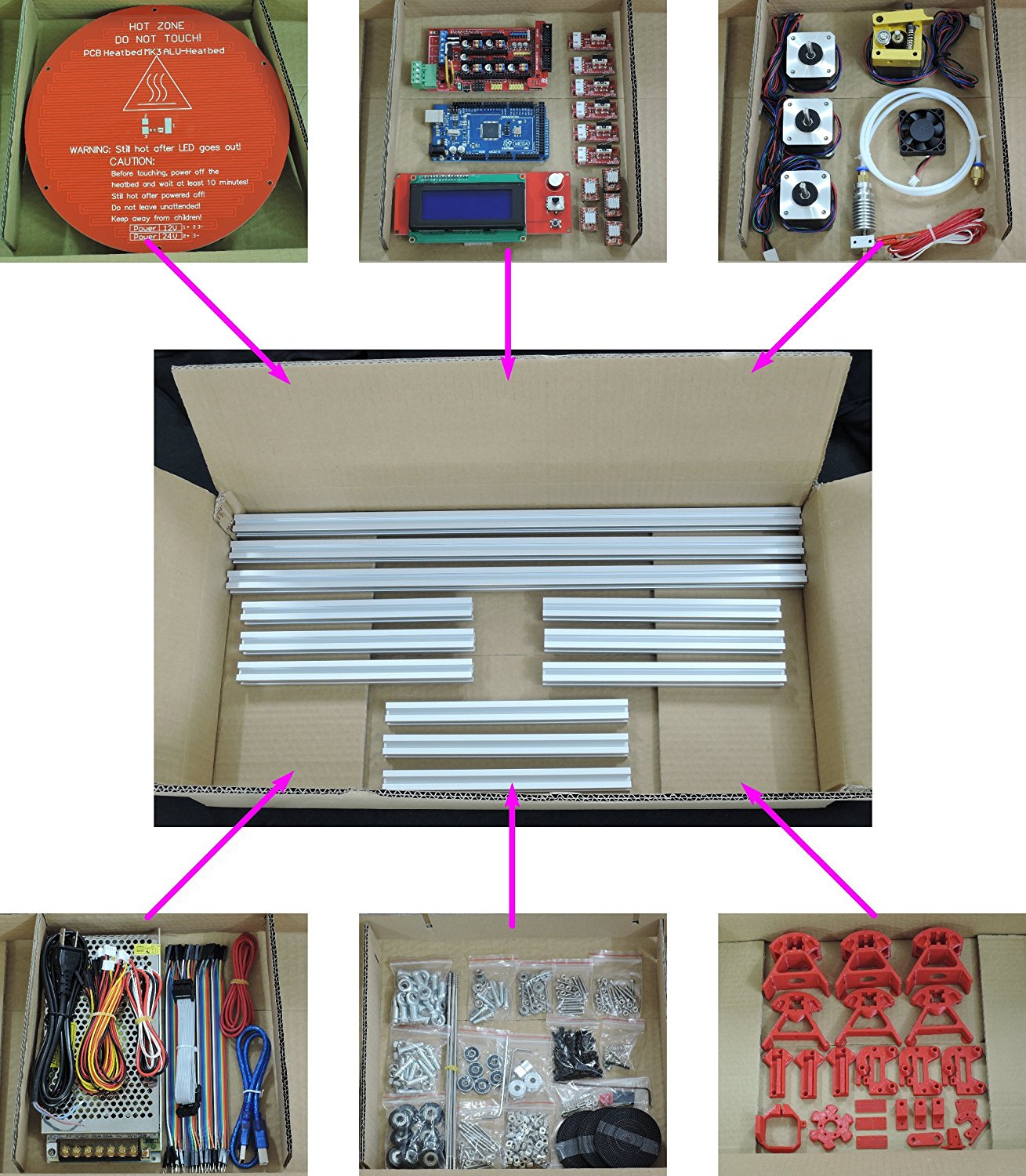 [Sintron] Ultimate 3D Printer Kossel Mini Full Complete Kit with Auto ...
