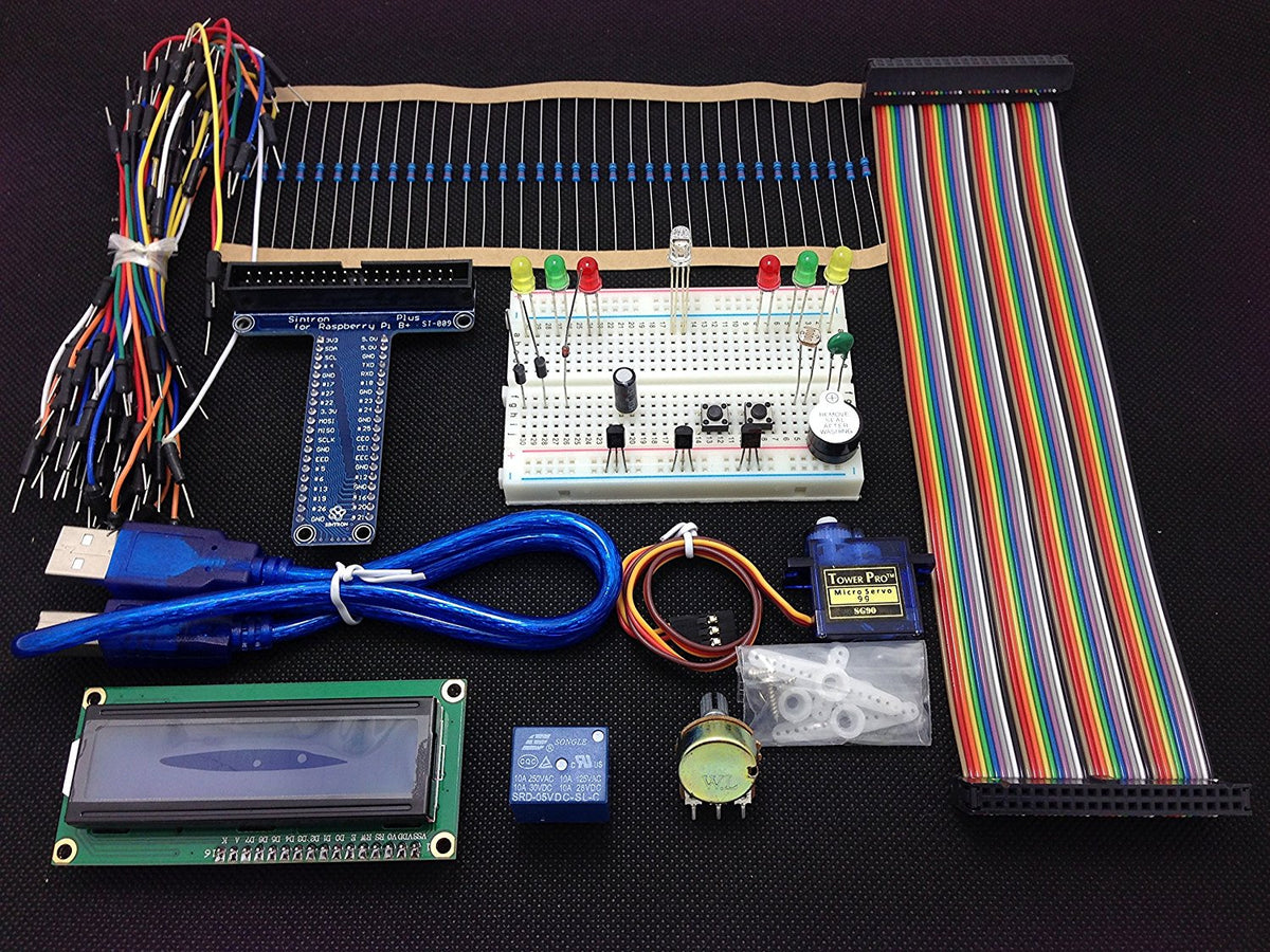 [Sintron] New 40-Pin GPIO Extension Board with LCD 1602 and Micro Serv ...